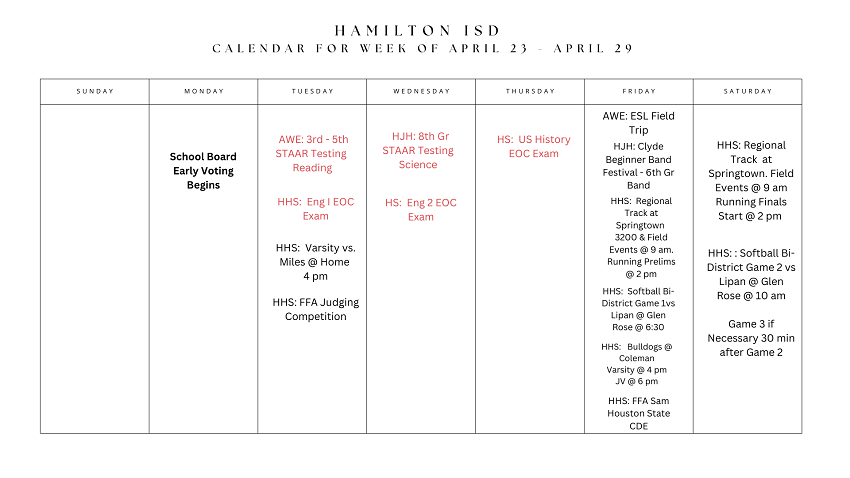 Live Feed | Hamilton ISD